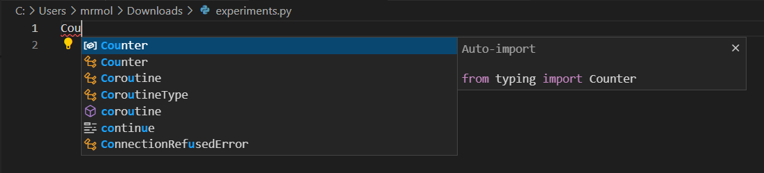 Auto-import of deprecated `typing.Counter` · Issue #1928 · microsoft ...