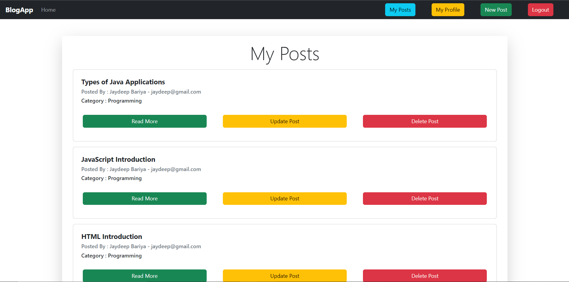 GitHub - jaydeepbariya59/blogging_app: Blogging app developed by using Java 17, Spring Boot ...