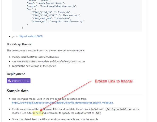 Broken Link in readme · Issue #20 · Autodesk-Forge/forge-digital-twin · GitHub