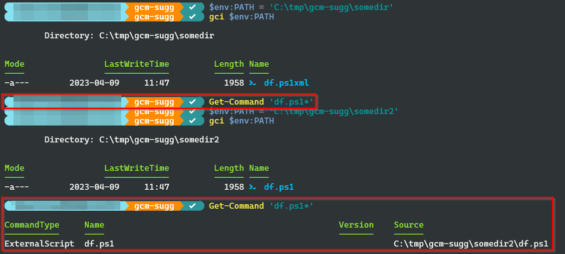 Using Get Command In Script Yields Unwanted Irrelevant Suggestions At Prompt After Script Has