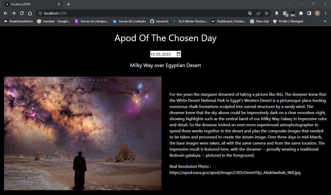 GitHub - sercanisli/NasaApod