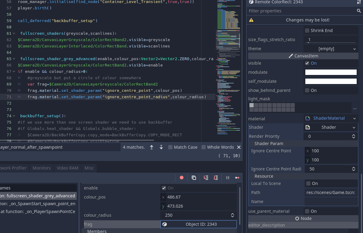 Remote Debug Not Showing Actual Material Parameters Issue 43882