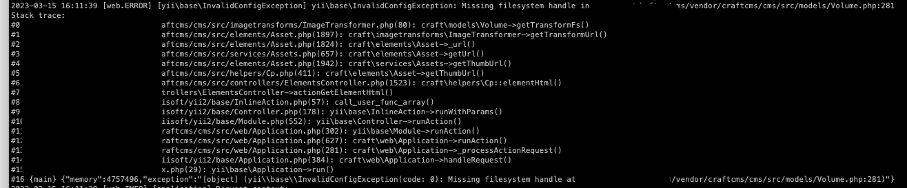 [4.1.1]: Missing file system handle-error when uploading an asset in a newly created matrix ...