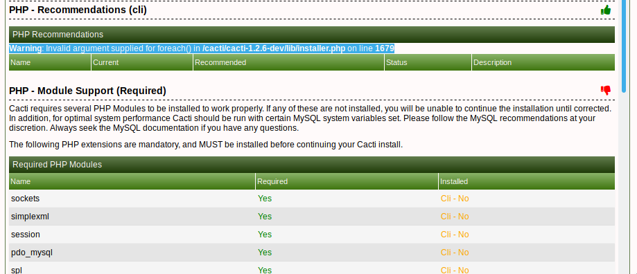 [1.2.6] Installer foreach() error · Issue #2960 · Cacti/cacti · GitHub