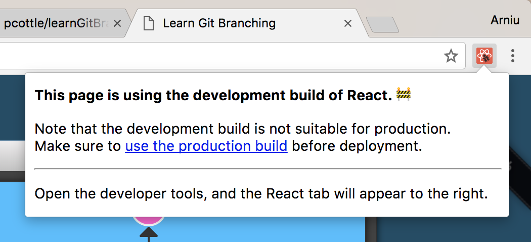 The web page is using the development build of React · Issue #452 ...