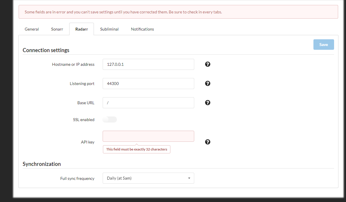 radarr not showing up in bazarr · Issue #99 · morpheus65535/bazarr · GitHub