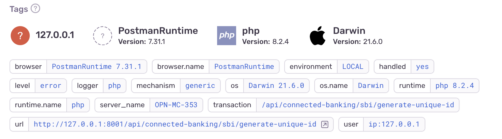 Custom tags missing in some contexts · Issue #699 · getsentry/sentry-laravel · GitHub