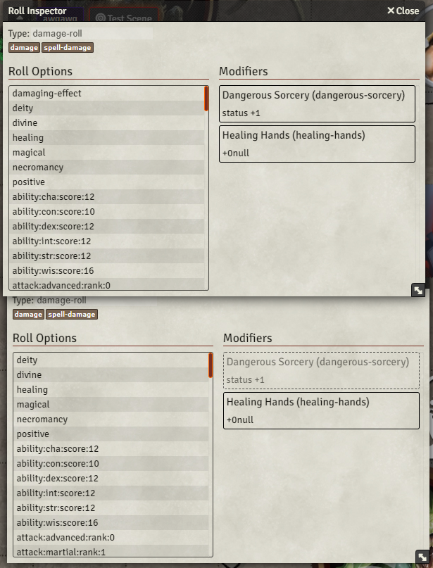 Variant spells are rolled with their parent version's roll options · Issue #5942 · foundryvtt ...