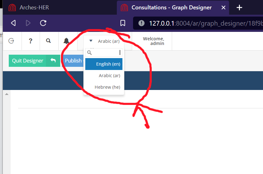 dev/7.0.x Bug Toggling Language back from Arabic to English · Issue #8831 · archesproject/arches ...