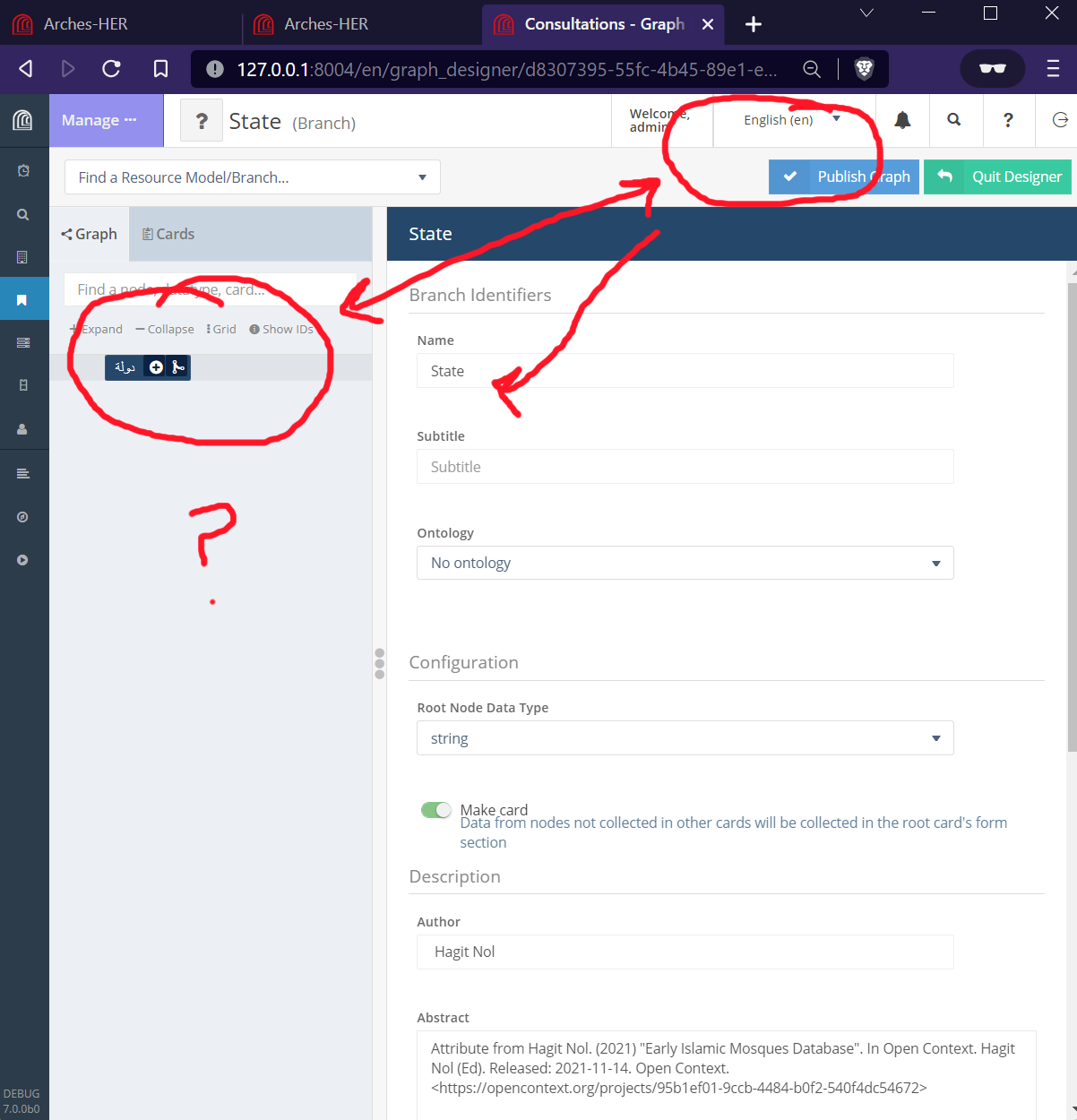 dev/7.0.x Bug Display of the Correct Language Name in the Arches Designer Graph Interface ...