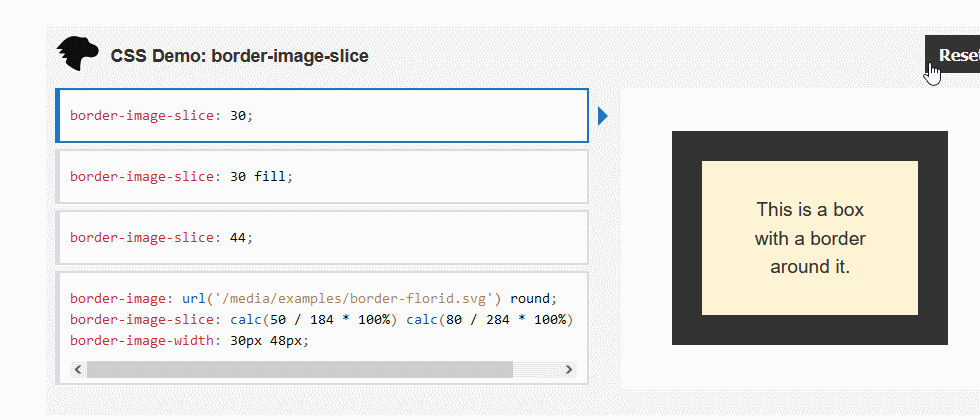 Issue with "border-image-slice": demo border-image not always showing ...
