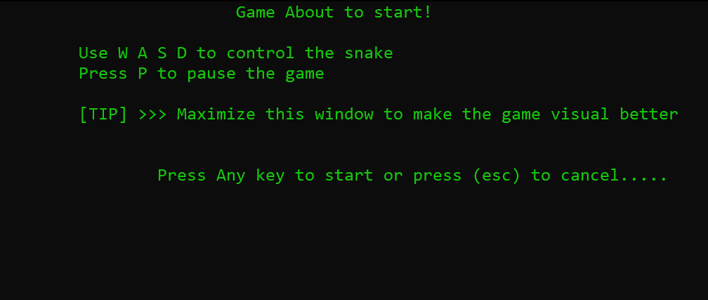 GitHub - Fredo-Ronan/Snake-Game-Console-without-graphics.h: Snake Game Console build in C ...