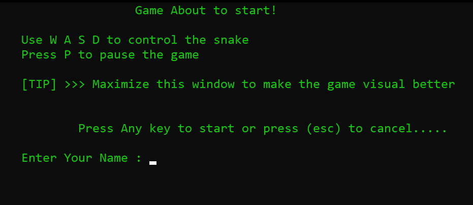 GitHub - Fredo-Ronan/Snake-Game-Console-without-graphics.h: Snake Game Console build in C ...