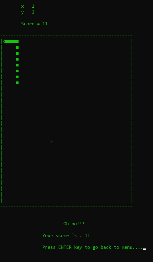 GitHub - Fredo-Ronan/Snake-Game-Console-without-graphics.h: Snake Game Console build in C ...