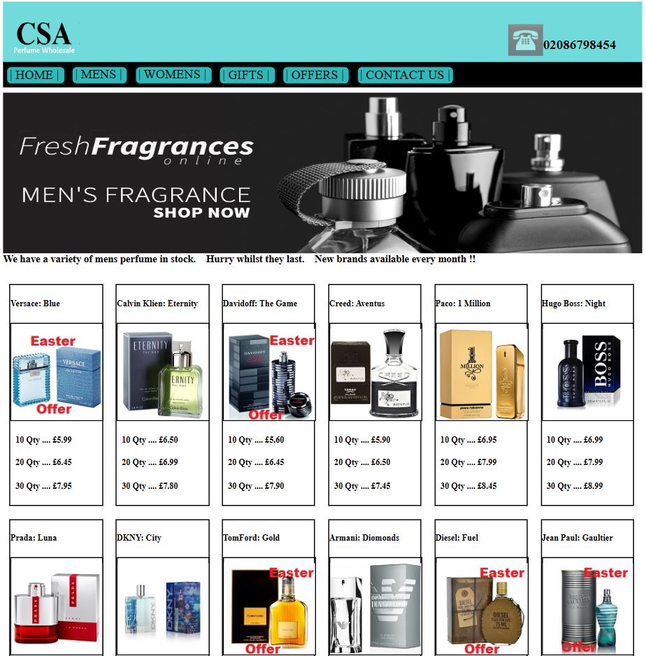 GitHub - M-amin91/CSA-Perfume-Website: The initial website I created in 2016, marking my ...