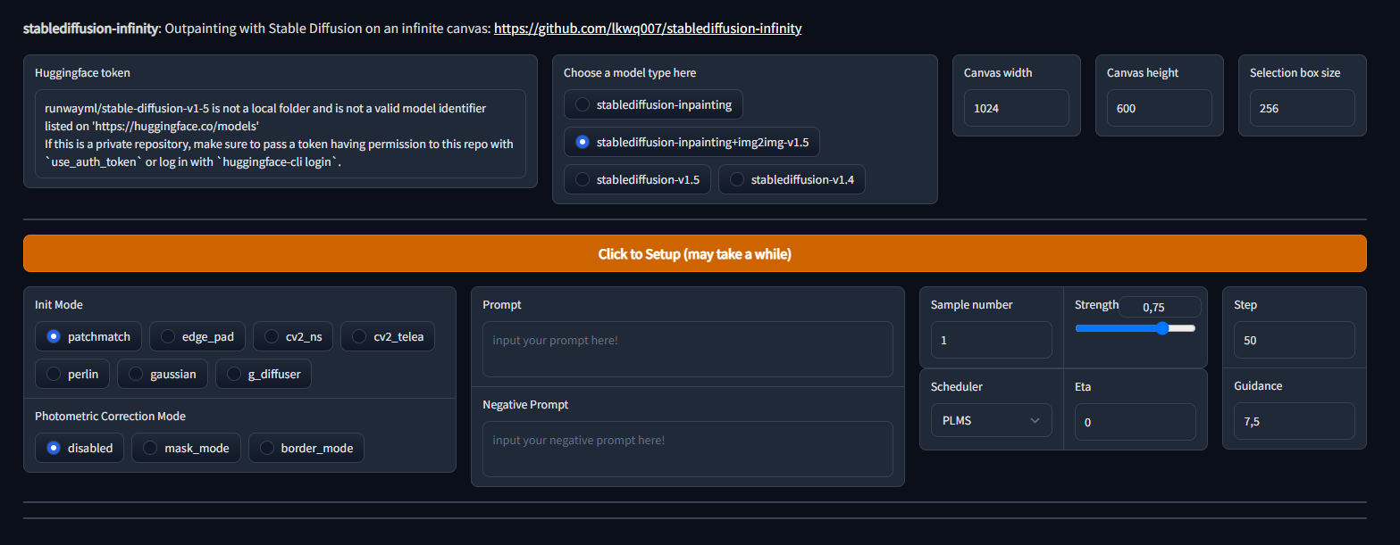 [Bug] Unable to load a Local Model · Issue #97 · lkwq007/stablediffusion-infinity · GitHub