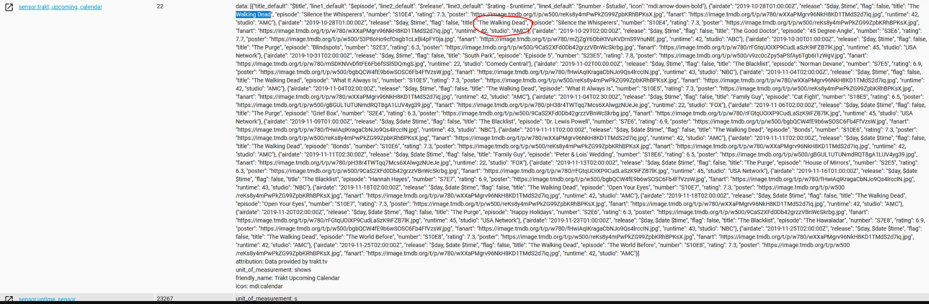 Double Entry in frontend (using upcoming-media-card) · Issue #30 · custom-components/sensor ...