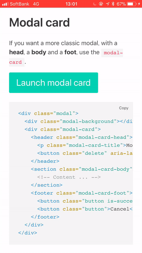 [mobile] Modal closing buttons displayed oddly on modal cards · Issue ...