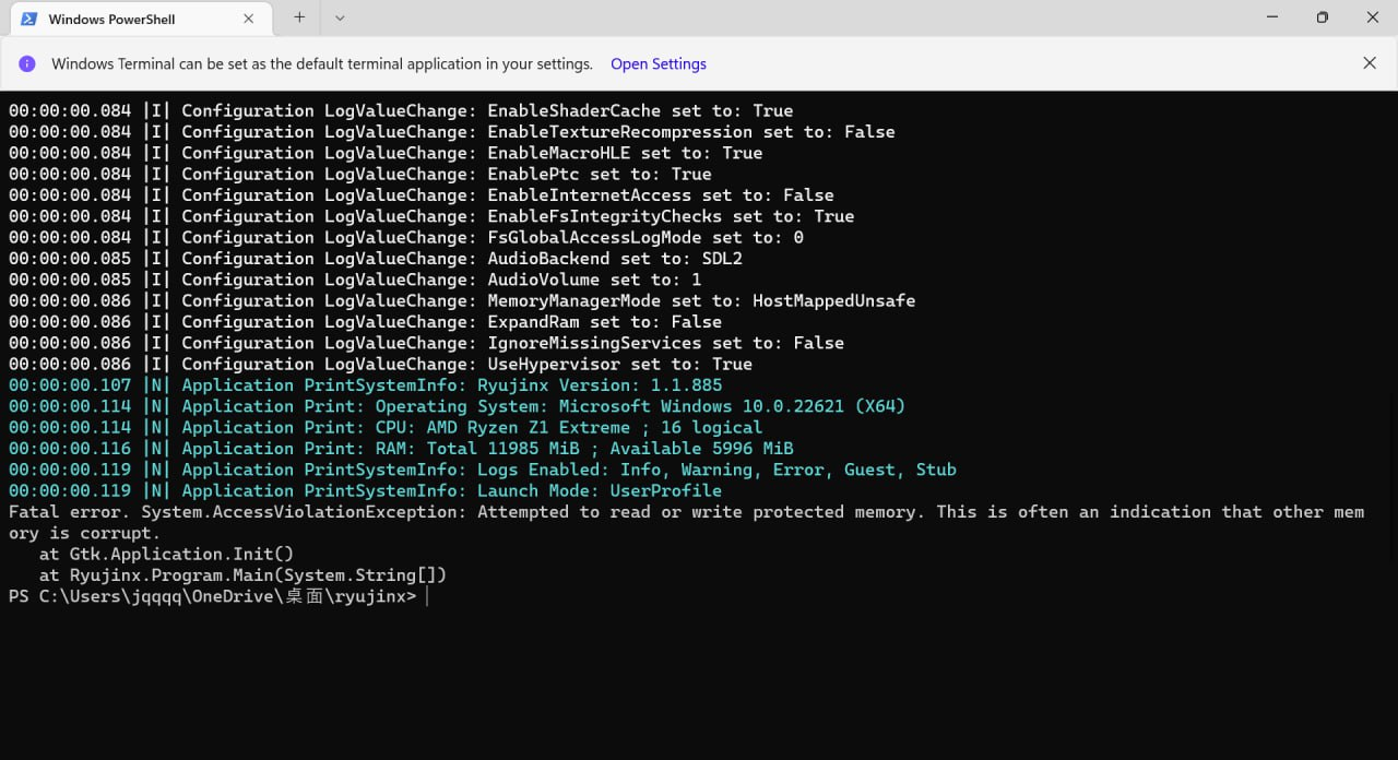 [Bug] Immediate crash at launch on ROG Ally · Issue #5294 · Ryujinx ...
