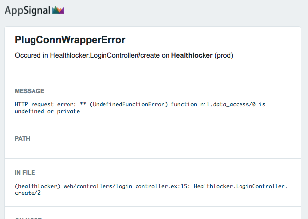 PlugConnWrapperError in login controller · Issue #795 · healthlocker/healthlocker · GitHub