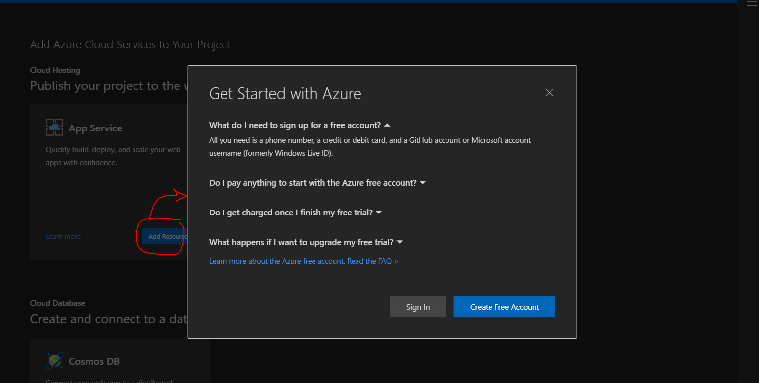 Azure - add resource either opens modal or form by Tanya0609 · Pull ...