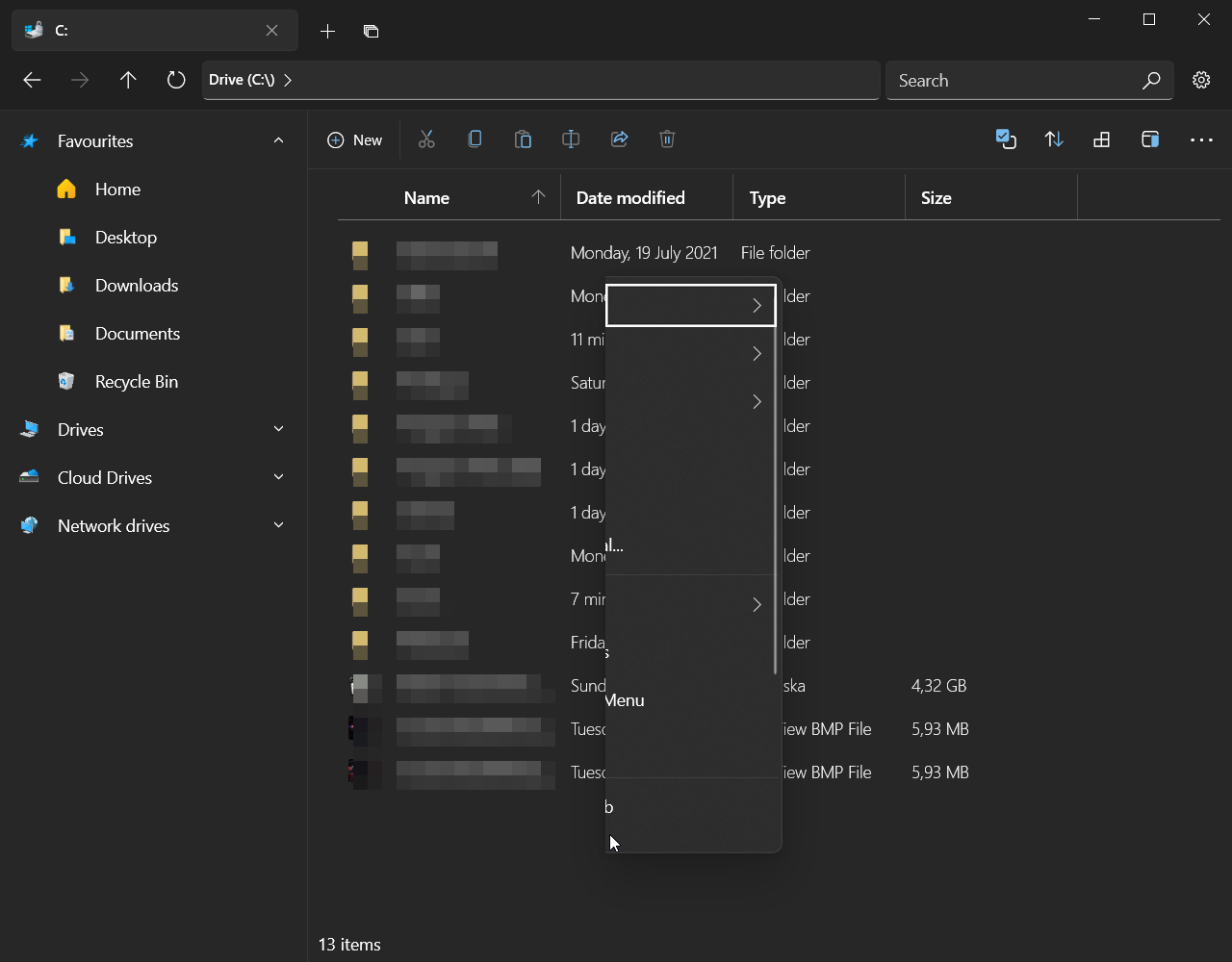 Right-click menu is cut off · Issue #5767 · files-community/Files · GitHub