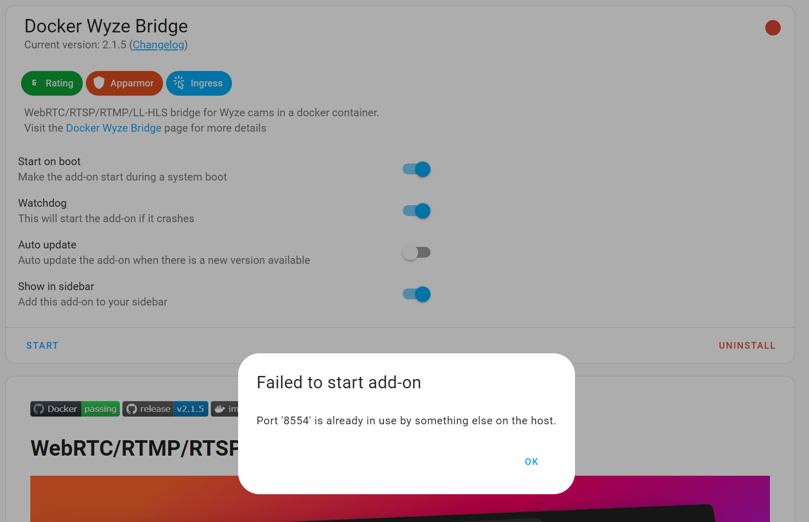 Docker Wyze Bridge vs WebRTC Camera integration load order · Issue #488 · AlexxIT/WebRTC · GitHub