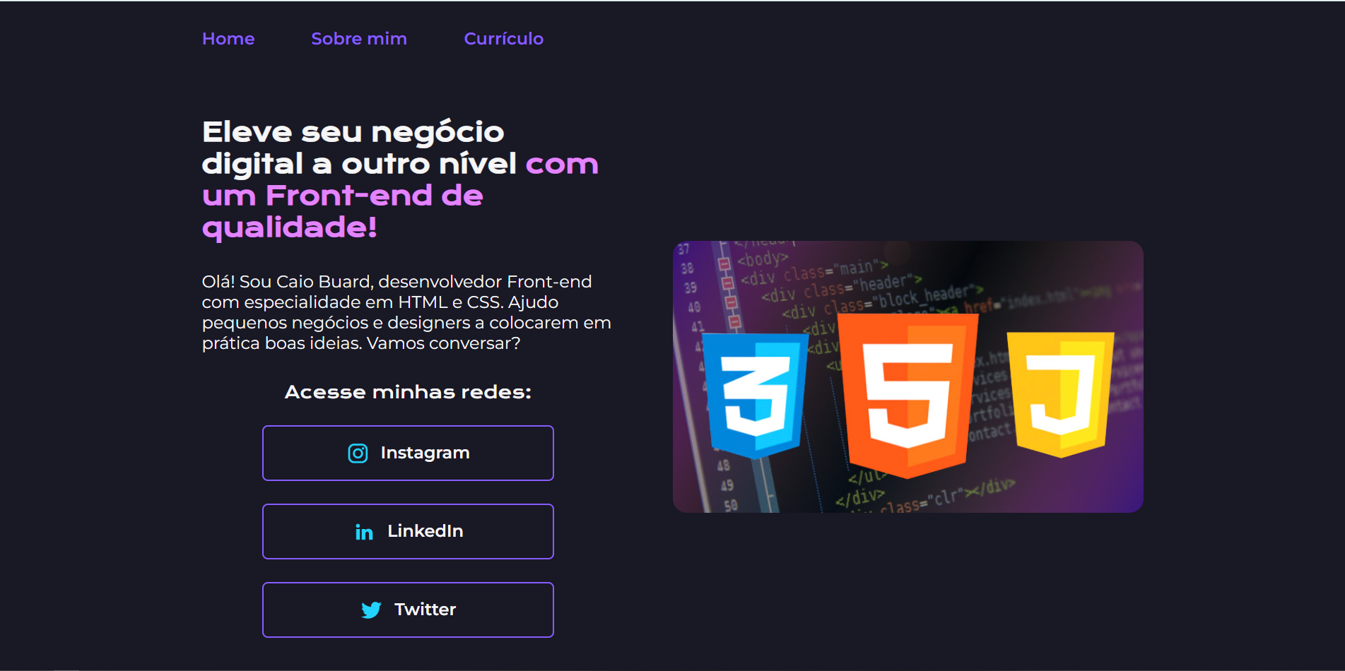 GitHub - CaioBuard/portfolio: Meu primeiro portfólio utilizando HTML e CSS.