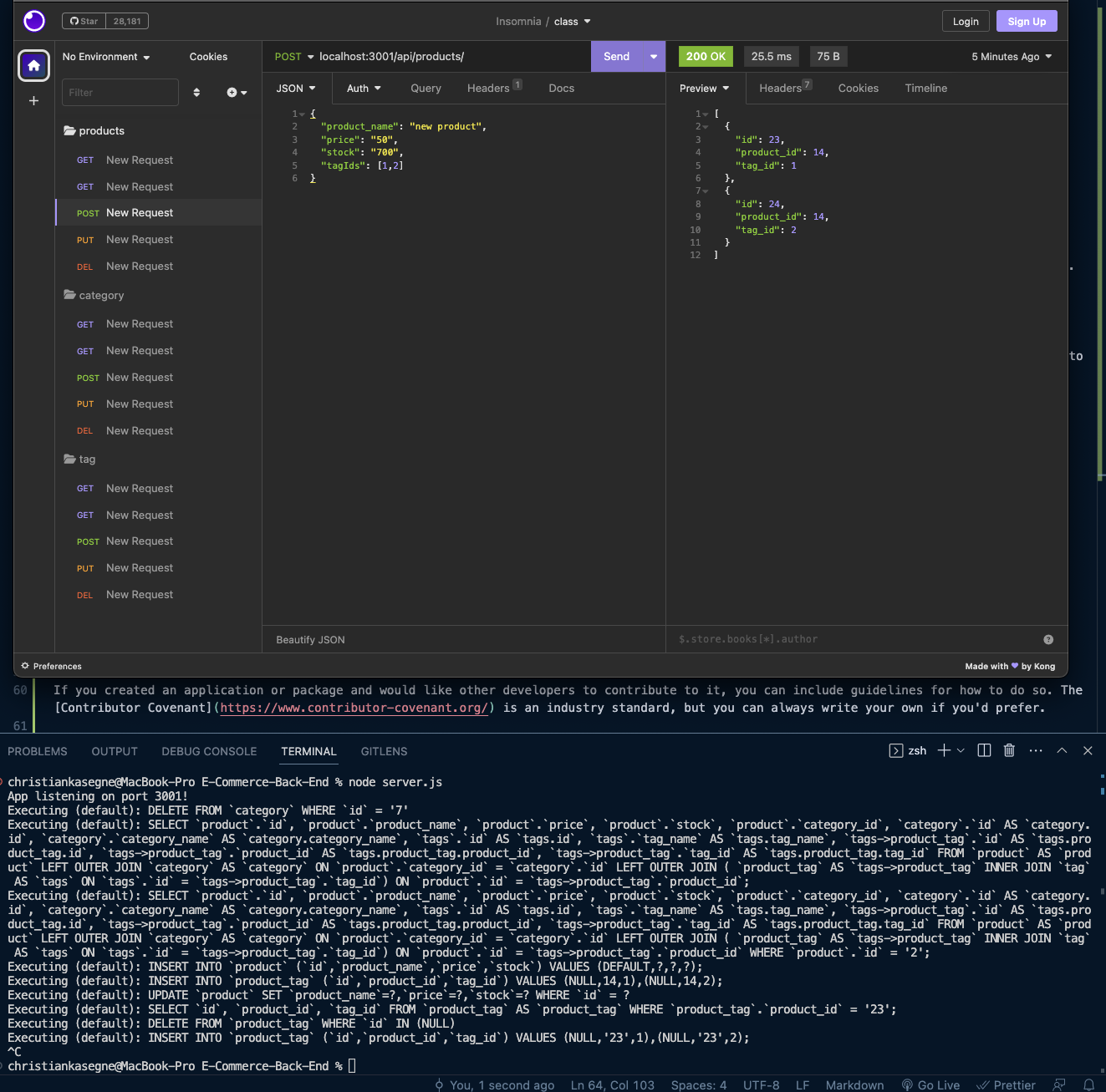 GitHub - christiankasegne/E-Commerce-Back-End