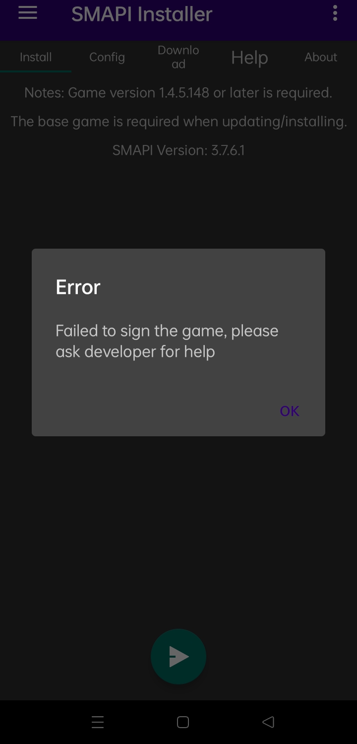 Failed to sign in · Issue #291 · ZaneYork/SMAPI-Android-Installer · GitHub