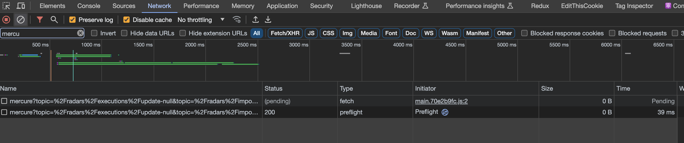 Mercure call in browser is still pending · Issue #814 · dunglas/mercure · GitHub