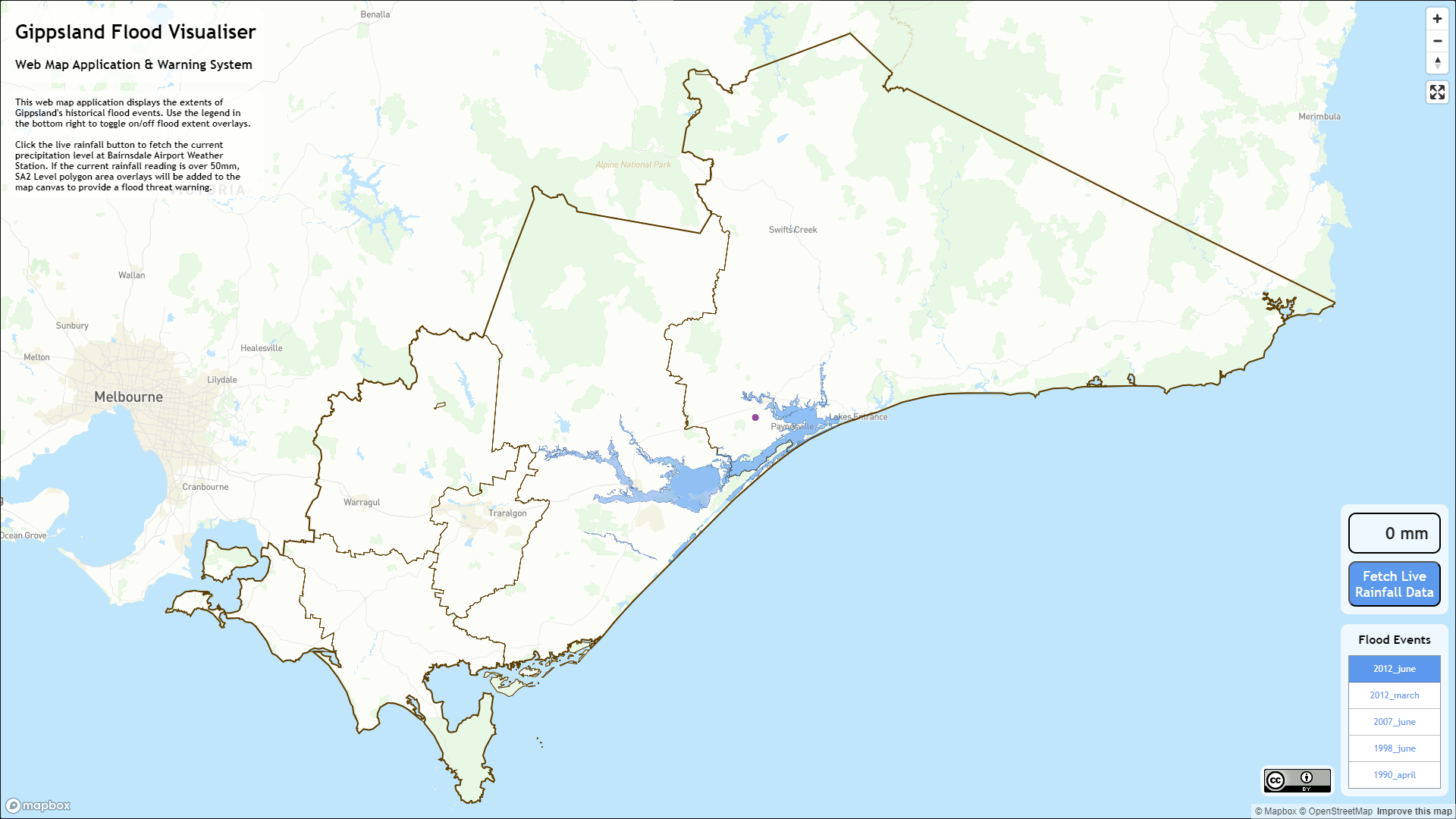 GitHub - ryn-trnr/GippslandFloodVisualiser: Web Map Application & Warning System