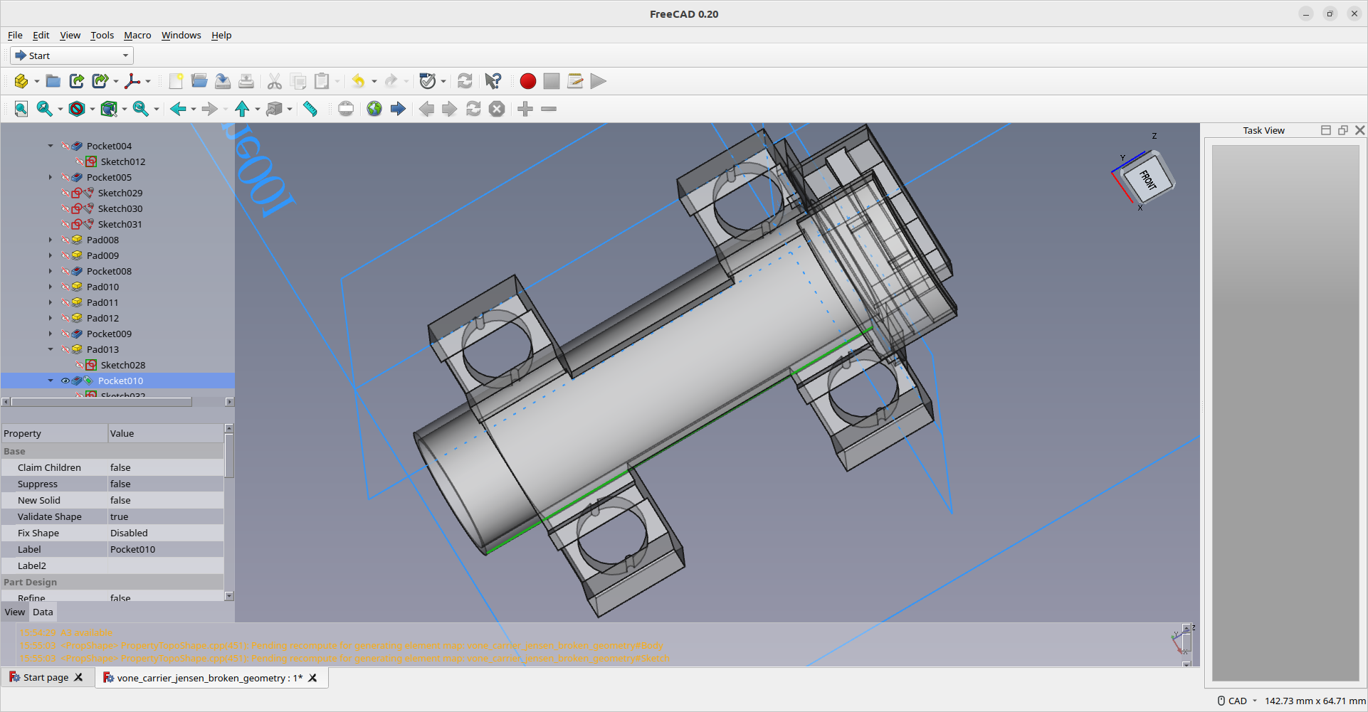 [Issue] Broken (paradoxical/impossible) geometry generated via double ...