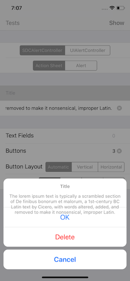 Long message causes UI overlaps · Issue #275 · sberrevoets/SDCAlertView ...