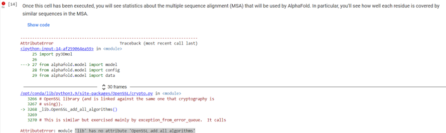 Alphafold Colab Notebook Error Lib Has No Attribute Openssl Add All Algorithms · Issue