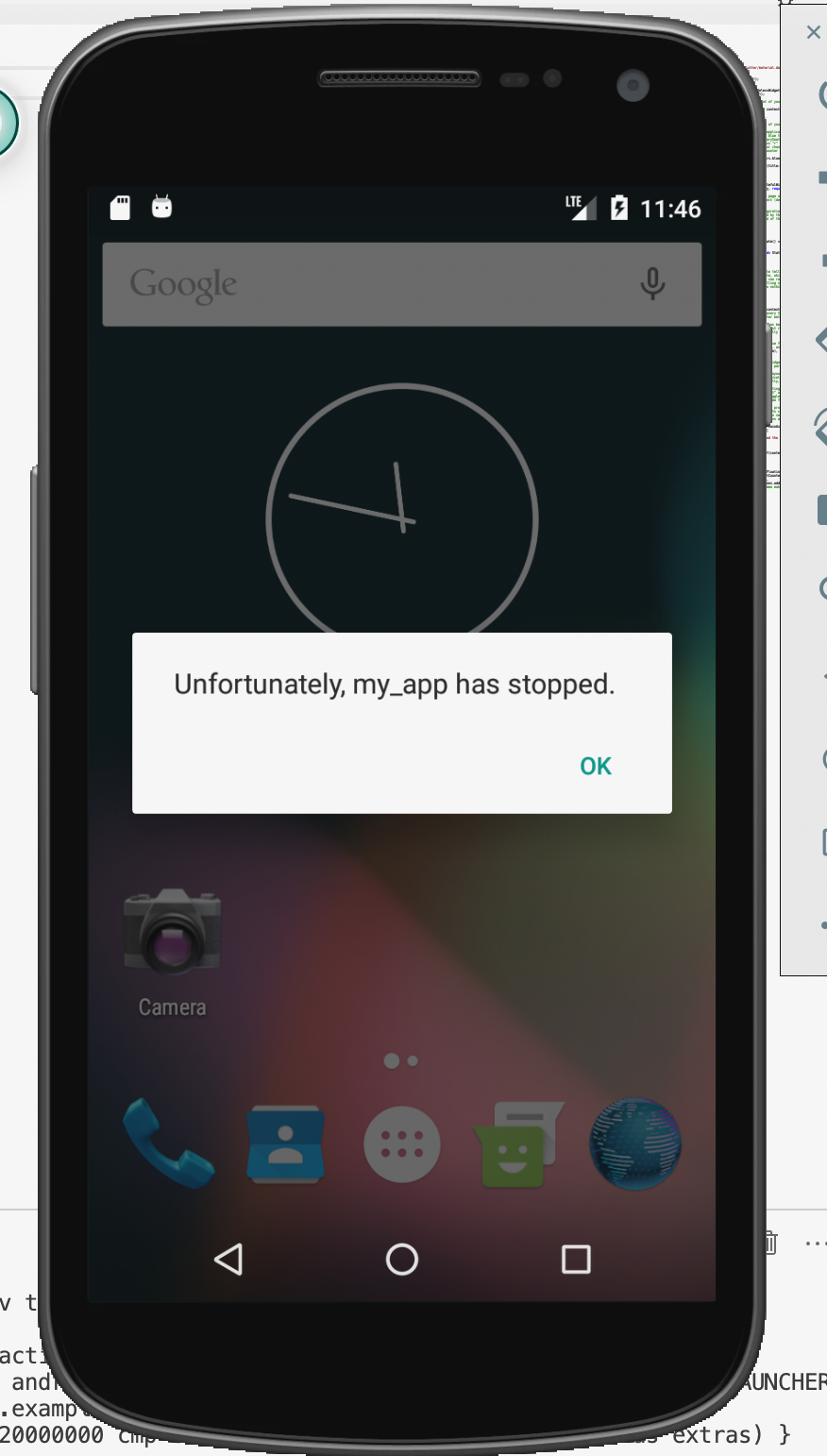 "Unfortunately, my_app has stopped." - crashing when using Android 7 emulator · Issue #125580 ...