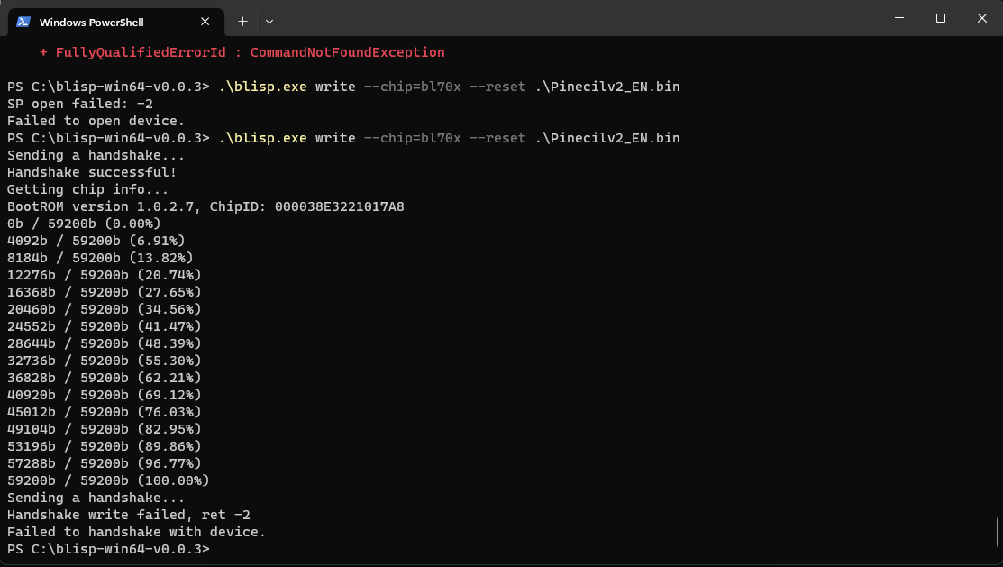 handshake fail · Issue #27 · pine64/blisp · GitHub