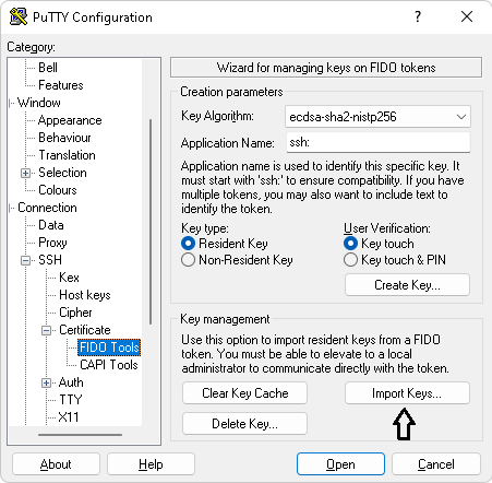Importing OpenSSH ecdsa-sk key crashes Puttygen · Issue #100 · NoMoreFood/putty-cac · GitHub