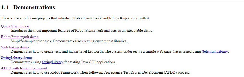 Links to demo projects in User Guide are broken · Issue #3135 · robotframework/robotframework ...