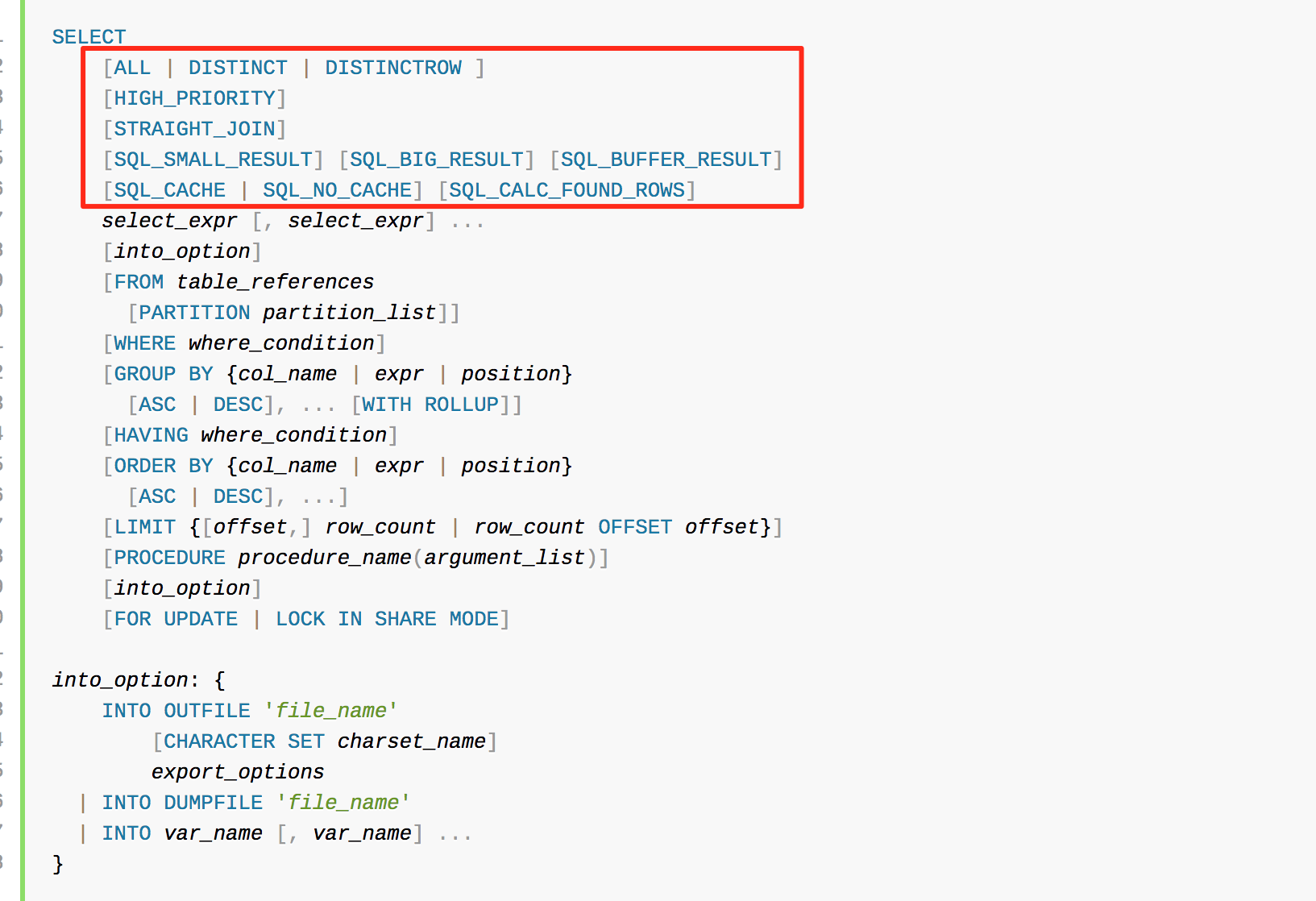 [修复]MySQL 解析select modifier 的语法规则和MySQL5.6.x实际规则冲突 · Issue #3637 · alibaba/druid · GitHub