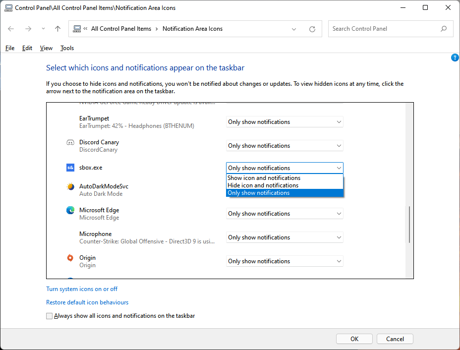 Sbox-Dev Taskbar Tray Icon Overrides Other Existing Tray Icon · Issue #1780 · Facepunch/sbox ...