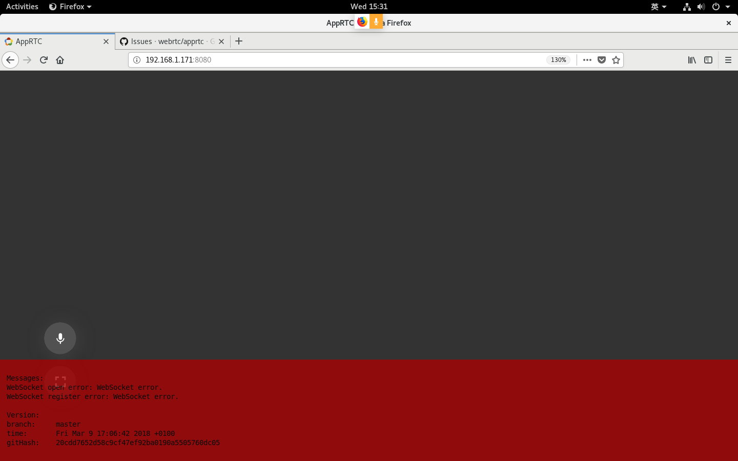Firefox can’t establish a connection to the server at wss://192.168.1.171:8089/ws. · Issue #561 ...