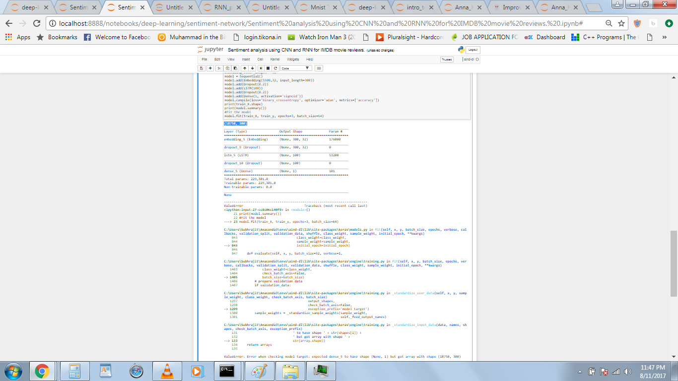 Hi I Have Two Exactly Similar Architectures And Inputs But One Of Them Throws Valueerror I