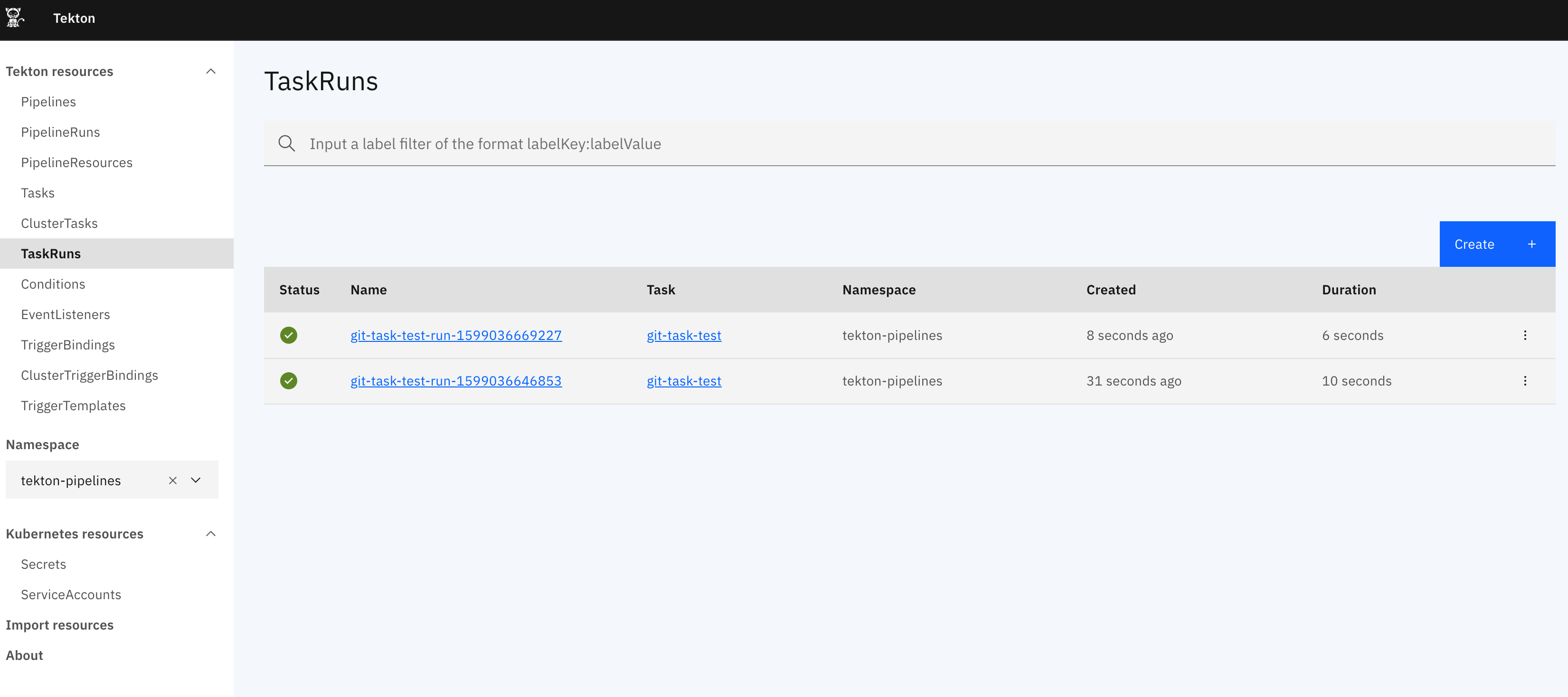 TaskRuns are removed immediately · Issue #3159 · tektoncd/pipeline · GitHub