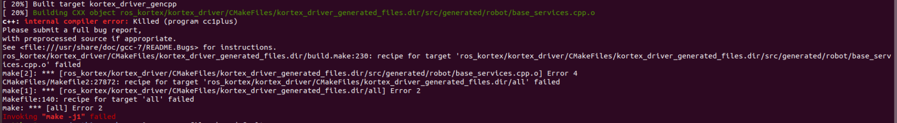 Compiler error on base_services.cpp.o · Issue #161 · Kinovarobotics/ros_kortex · GitHub