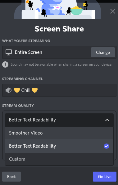 Screenshare for text readability · Issue #228 · SpacingBat3/WebCord · GitHub