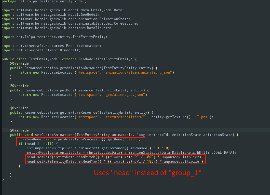 [1.20.1] Animated Entity Doesn't Use Custom Head Group Name · Issue #71 · NerdyPuzzle/MCreator ...