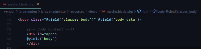 Include div id=app for Vuejs · Issue #978 · jeroennoten/Laravel-AdminLTE · GitHub