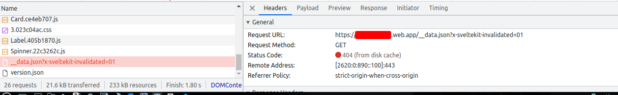 Dev builds make `__data.json?x-sveltekit-invalidated=01` requests even if `+page.server*` does ...