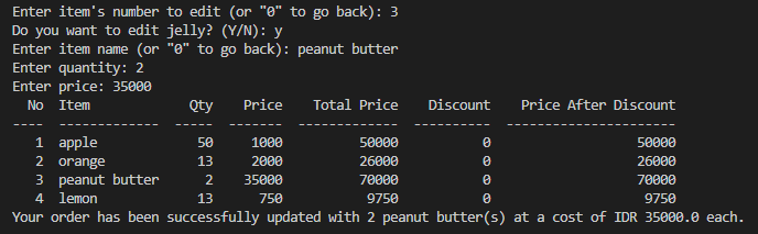 GitHub - naufal-alfarisi/Cashier-Project: Input data to order's list ...